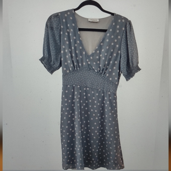 Gilli | Dresses | Gilli Blue White Polka Dot Dress Euc | Poshmark